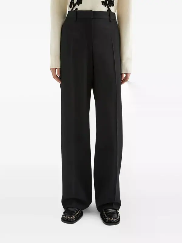 JIL SANDER Wool Trousers - Black