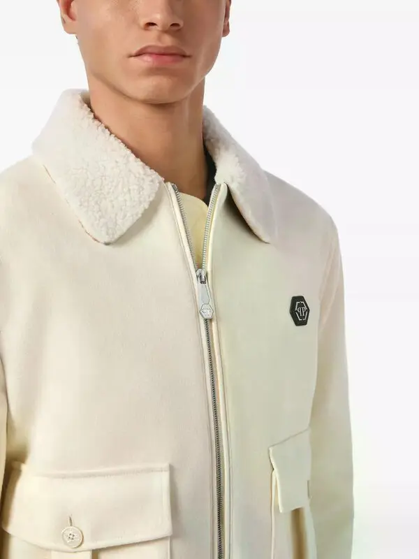 Philipp Plein Logo-patch Jacket - Neutrals