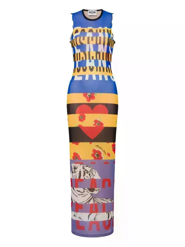 Moschino Printed Maxi Dress