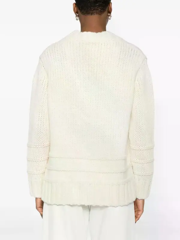 Moncler V-neck Cable Knit Sweater