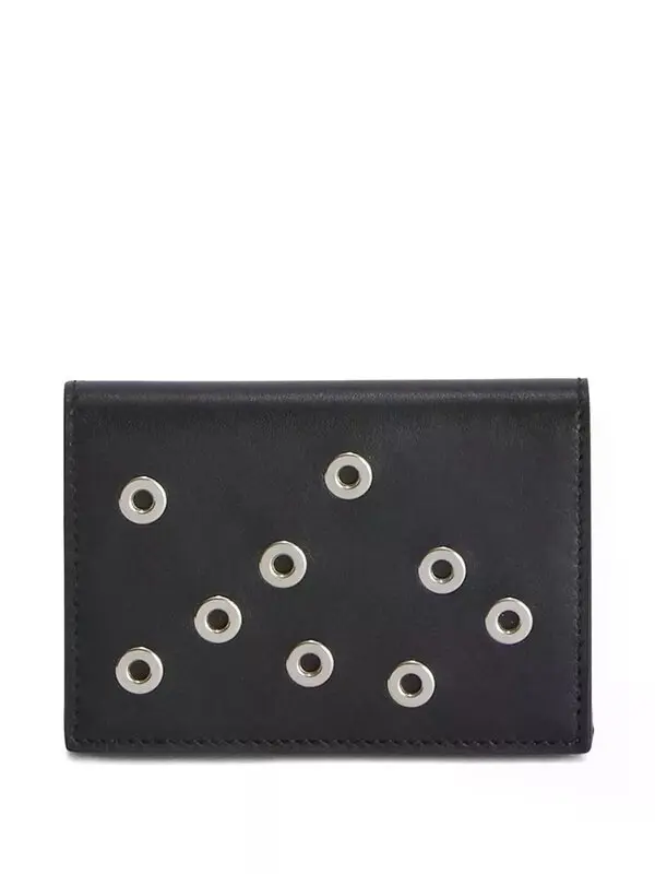 JIL SANDER Eyelet-embellished Wallet - Black