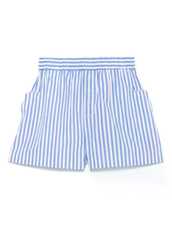 CUANTICO Cotton Striped Shorts