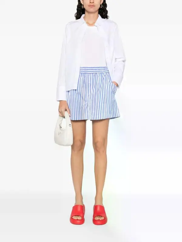 CUANTICO Cotton Striped Shorts