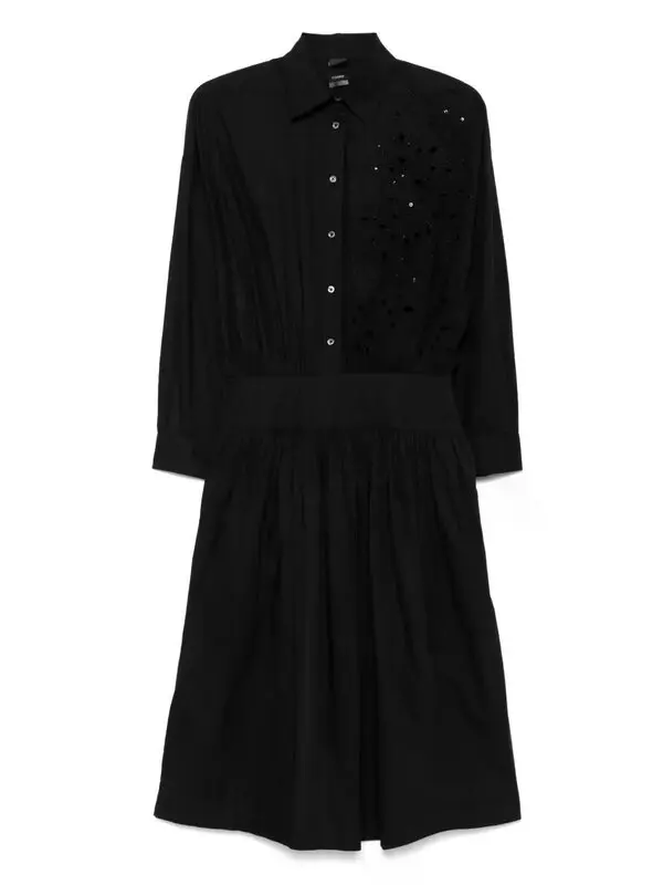Pinko Cotton Midi Dress - Black