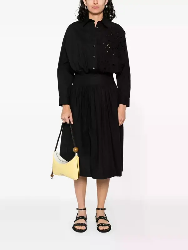 Pinko Cotton Midi Dress - Black
