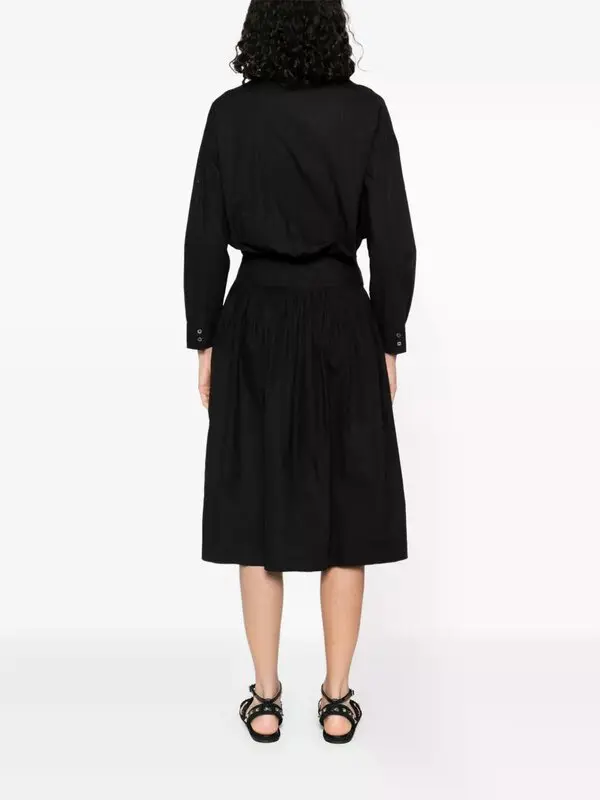Pinko Cotton Midi Dress - Black