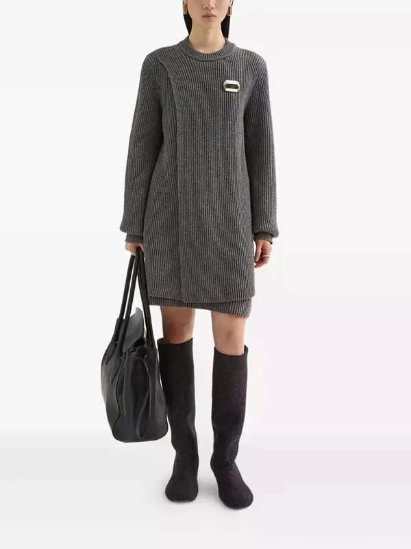JIL SANDER Ribbed Mini Dress