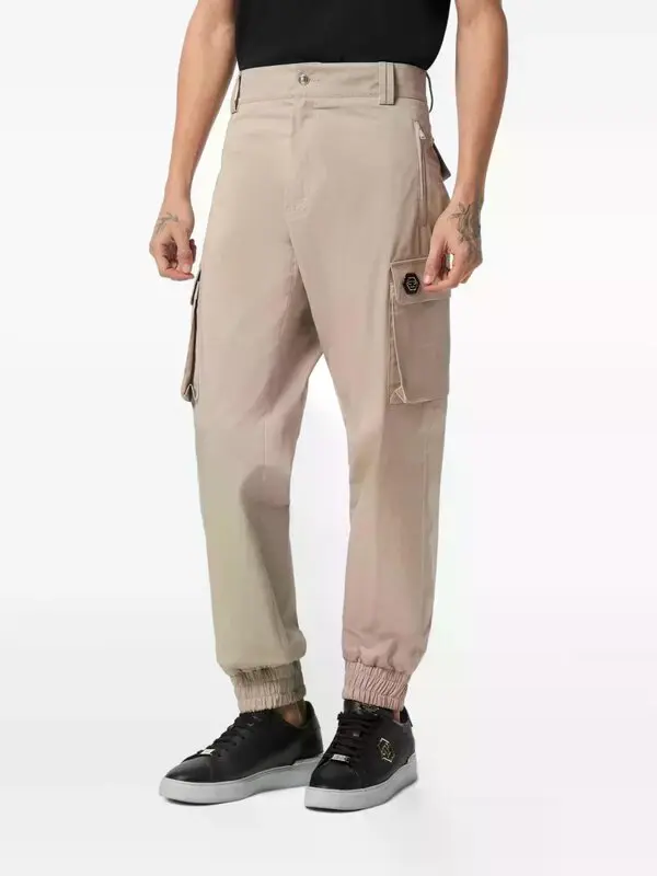 Philipp Plein Logo-plaque Trousers - Neutrals