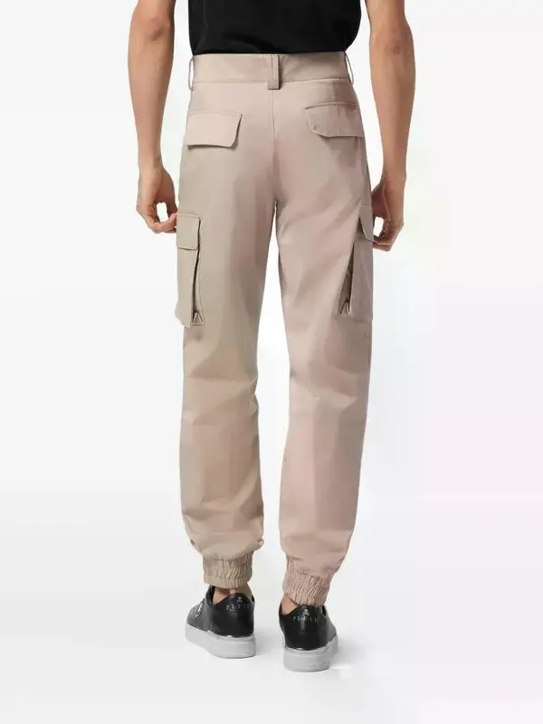 Philipp Plein Logo-plaque Trousers - Neutrals