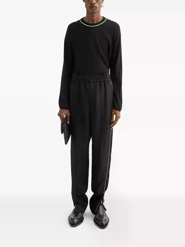 JIL SANDER Cotton Crew-neck Sweater - Black