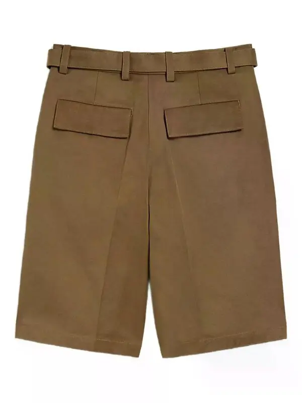 JIL SANDER Cotton Belted Shorts