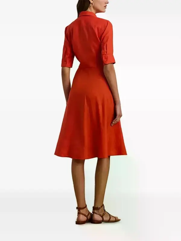 a line button down midi dress Urban Daizy short puff sleeve button down a line denim midi dress light wash denim / Medium