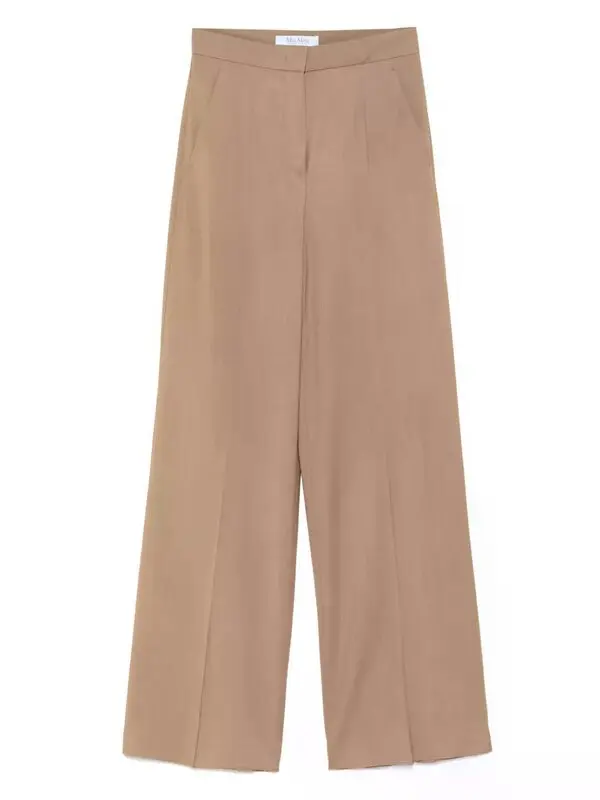 Max Mara Virgin Wool High-waisted Trousers - Neutrals