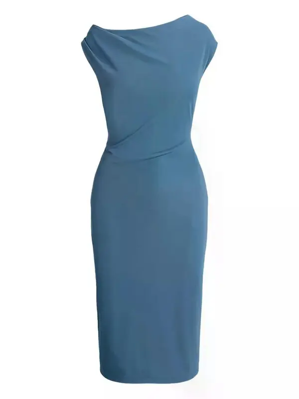 lauren ralph lauren ruched dress Lauren Ralph Lauren Womens sz 8 Jersey Knit Ruched Dress Color Block Blue  White
