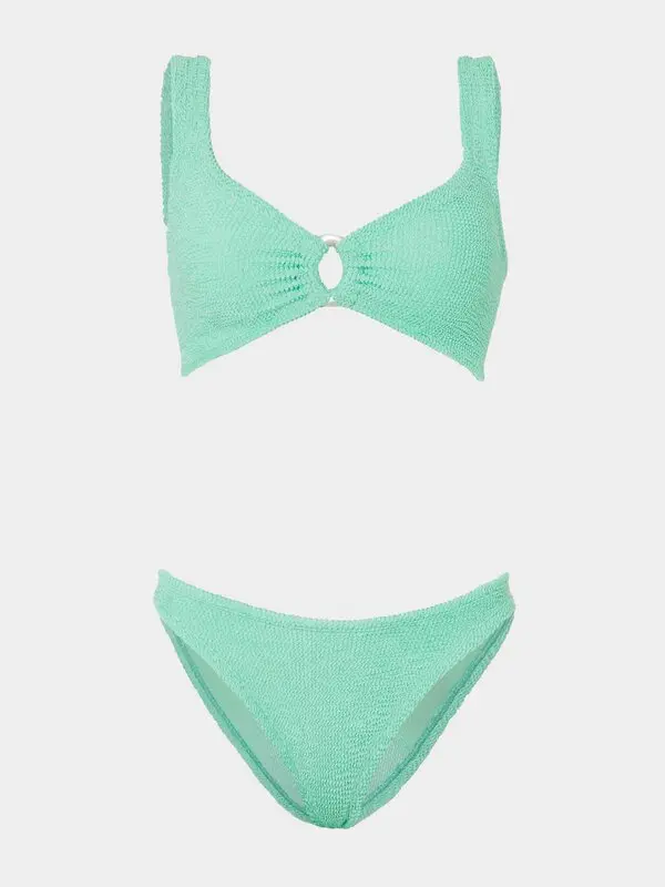 Hunza G Julia Pearly Hoop Bikini - Metallic Mint