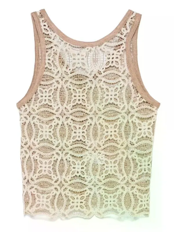 MOUTAKI Crochet Tank Top