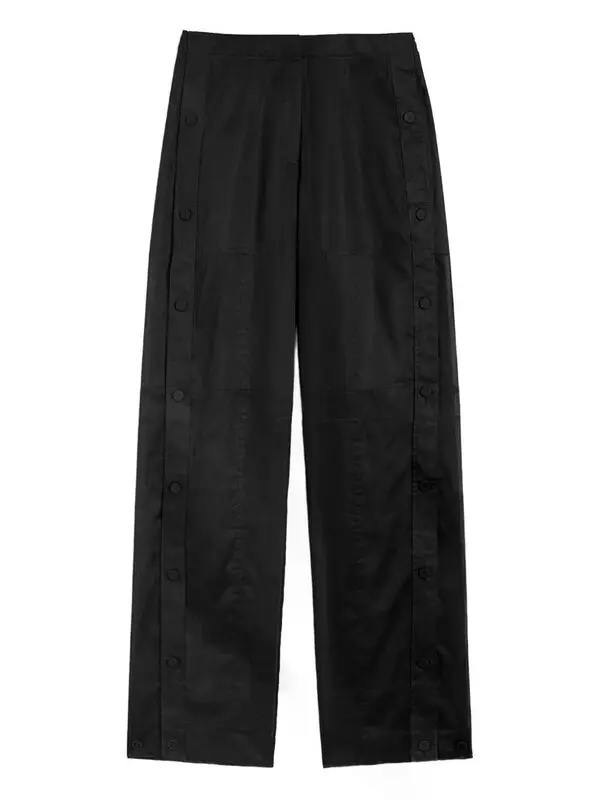 JIL SANDER Cotton Palazzo Trousers - Black