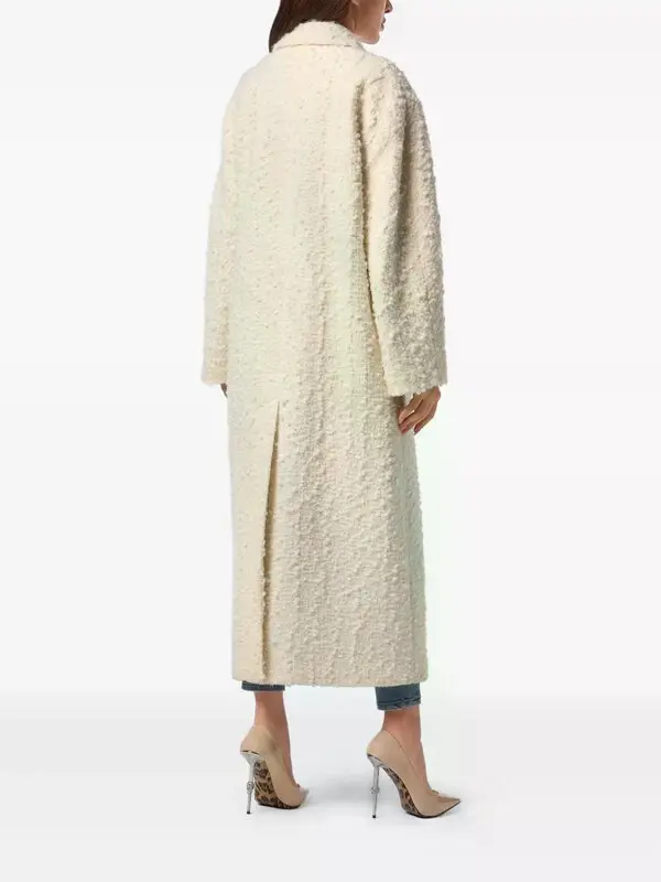 Philipp Plein Double-breasted Bouclé Coat - Neutrals