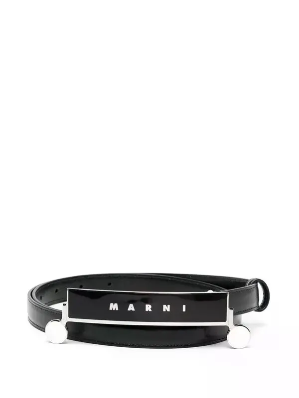 Marni Logo Belt - Black
