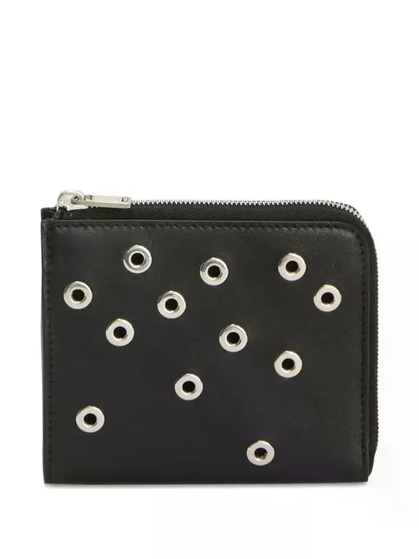 JIL SANDER Eyelet-embellished Wallet - Black