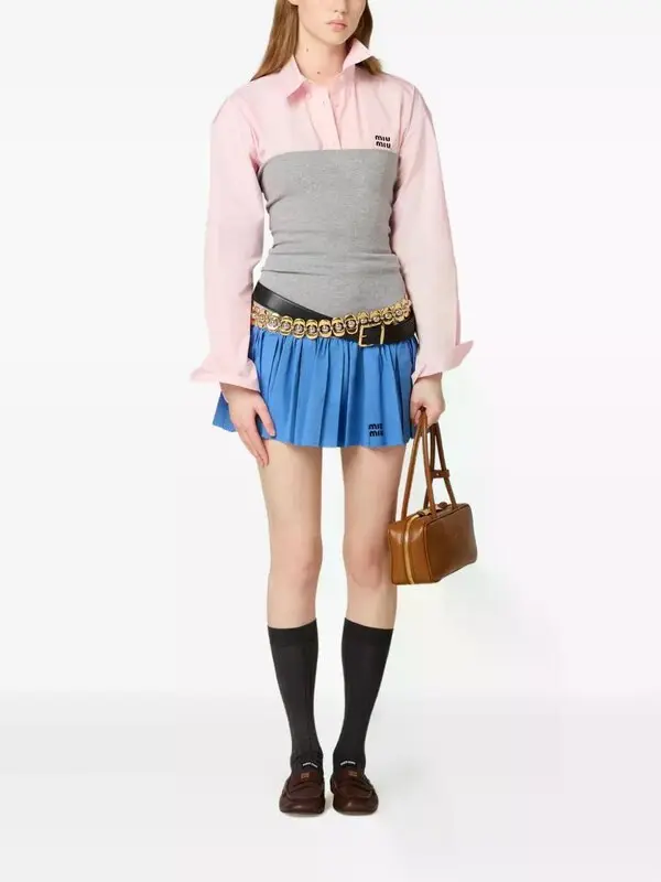 Miu Miu Panelled Mini Skirt