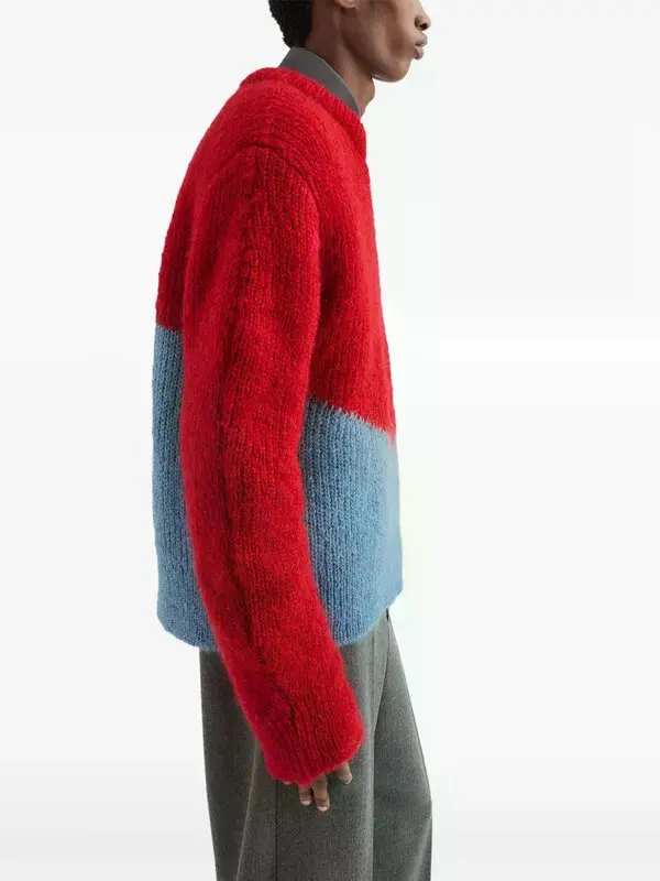 JIL SANDER Colourblock Sweater - Red
