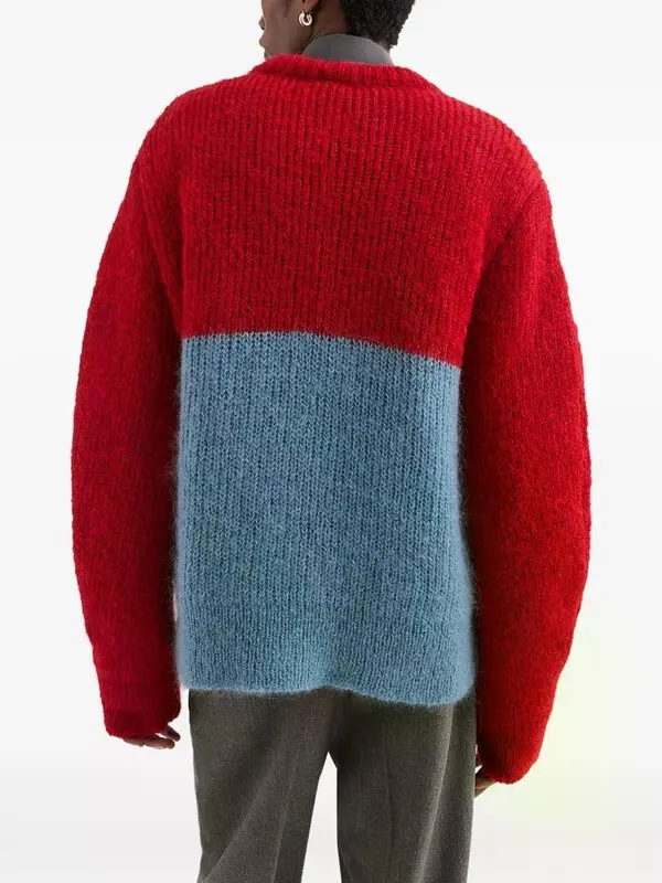 JIL SANDER Colourblock Sweater - Red