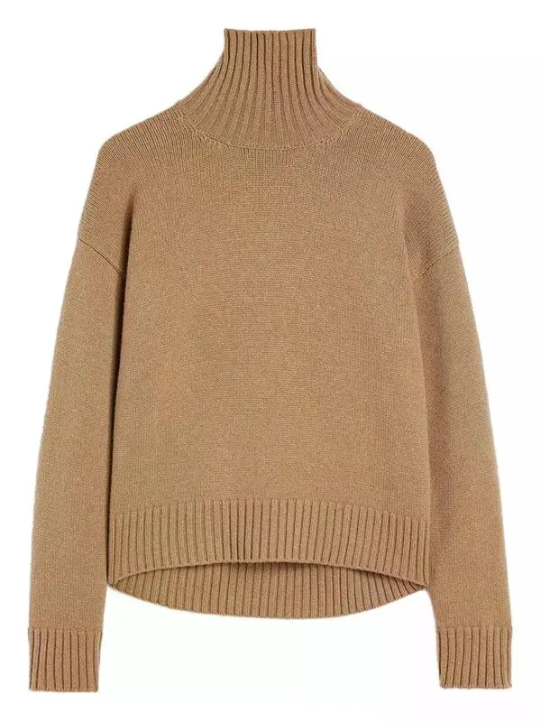 JIL SANDER High-neck Sweater - Brown