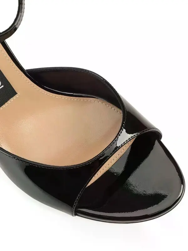 SERGIO ROSSI 75mm Leather Sandals - Black