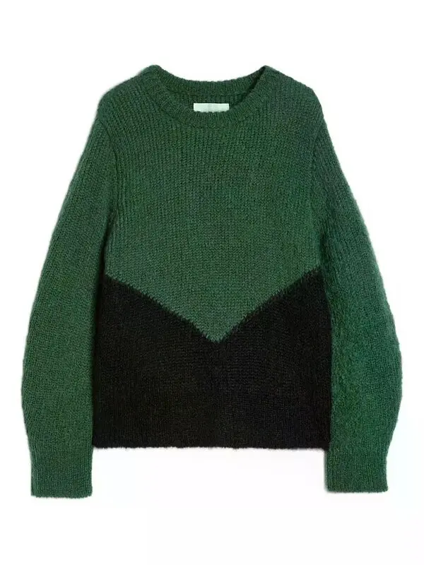 JIL SANDER Colourblock Sweater - Green