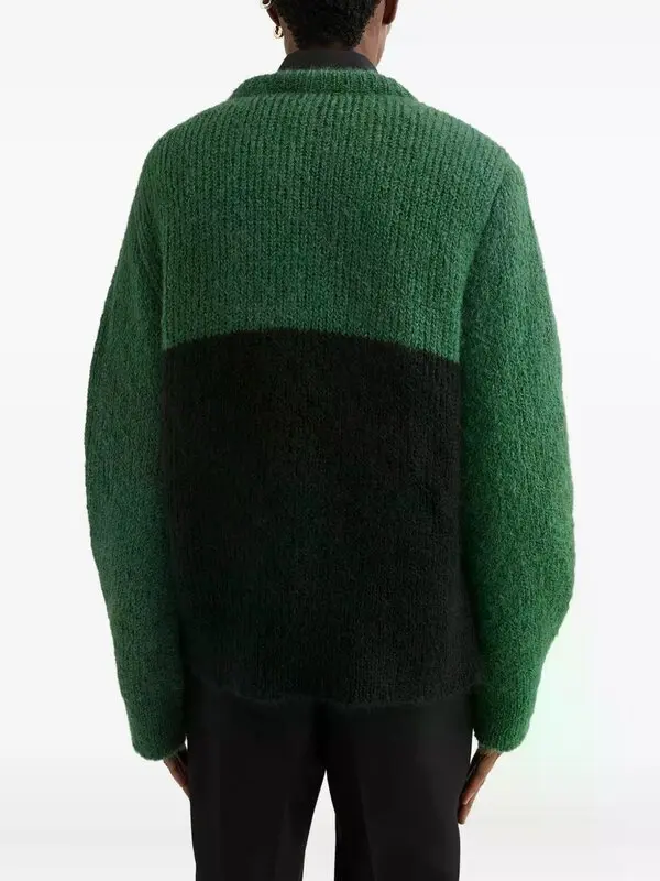 JIL SANDER Colourblock Sweater - Green