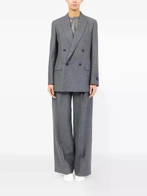 MAISON MARGIELA Virgin-wool Double-breasted Blazer - Grey