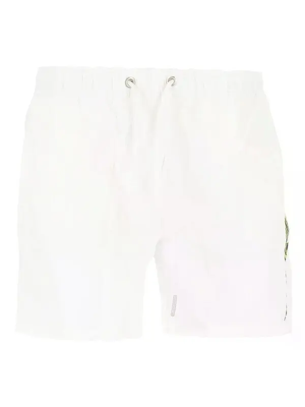 Roberto Cavalli Graphic-print Swim Shorts - White