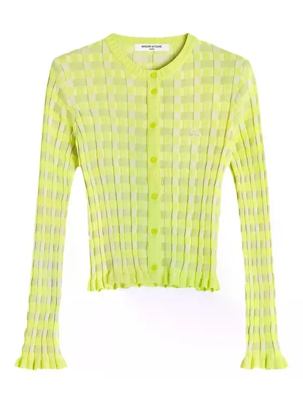Maison Kitsuné Checkered Cardigan