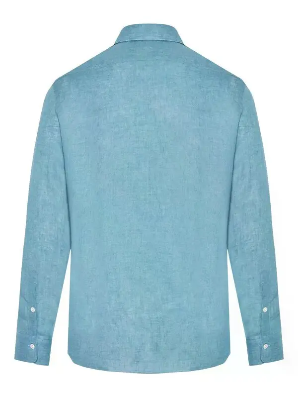 BARBA NAPOLI Linen Shirt - Blue
