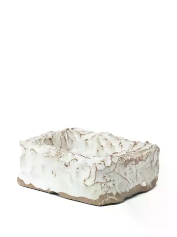 NIKO JUNE Textured Ceramic Jewellery Tray - White