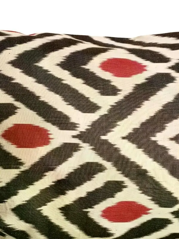 LES-OTTOMANS Ikat-print Silk Cushion