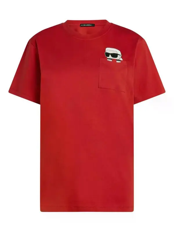Karl Lagerfeld Ikon Rhinestone T-shirt - Red