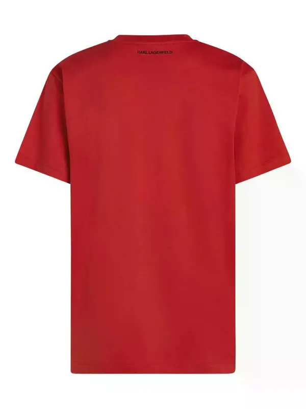 Karl Lagerfeld Ikon Rhinestone T-shirt - Red
