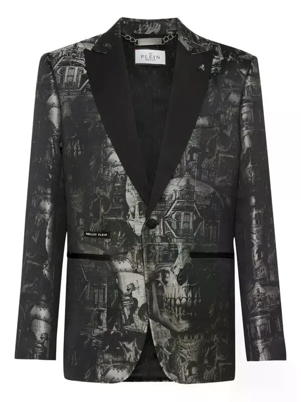 Philipp Plein Lord Fit Skull Blazer - Black