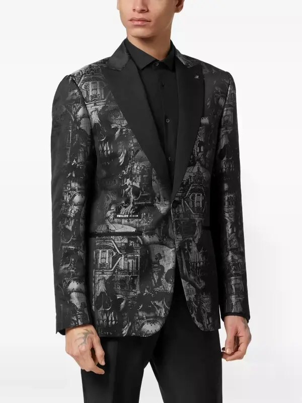 Philipp Plein Lord Fit Skull Blazer