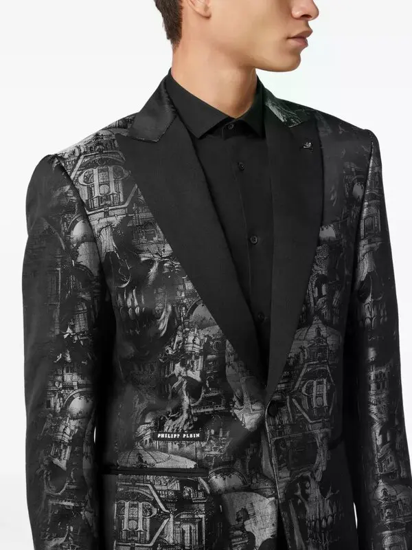 Philipp Plein Lord Fit Skull Blazer