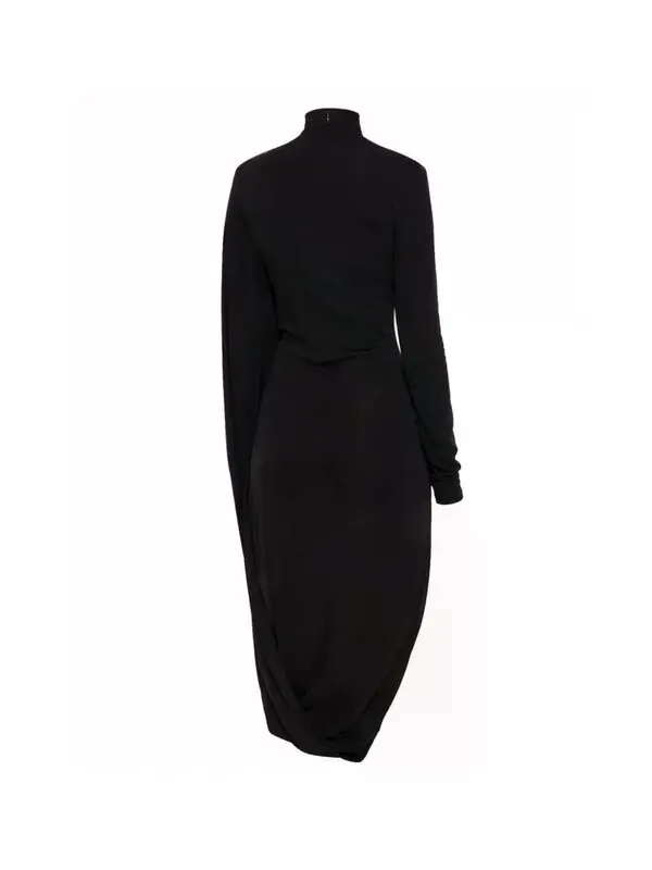 Stella McCartney Asymmetrical Cape Midi Dress - Black