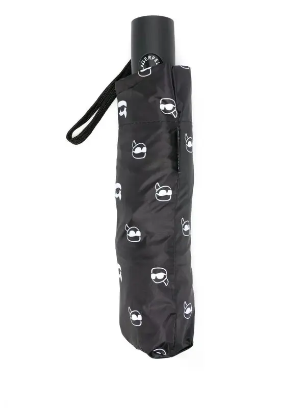 Karl Lagerfeld Logo-print Umbrella - Black