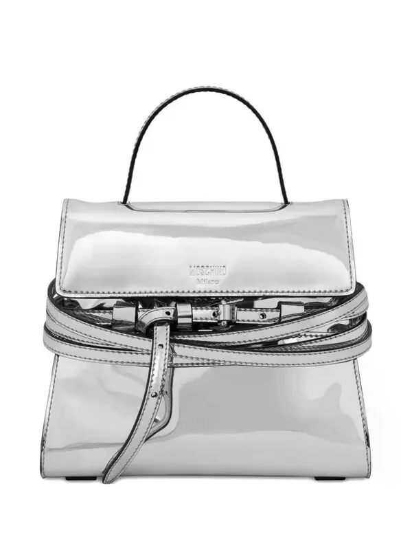 Moschino Tote Bag With Belt Detail - Silver
