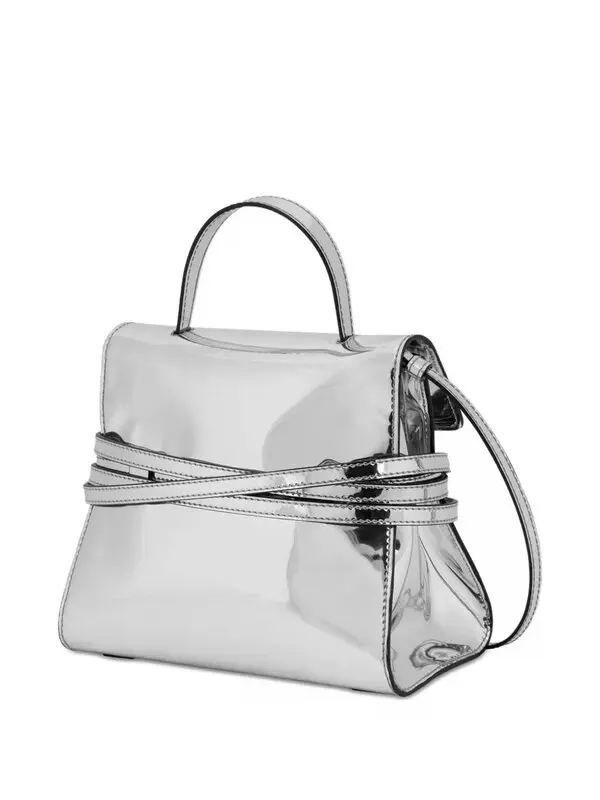 Moschino Tote Bag With Belt Detail - Silver