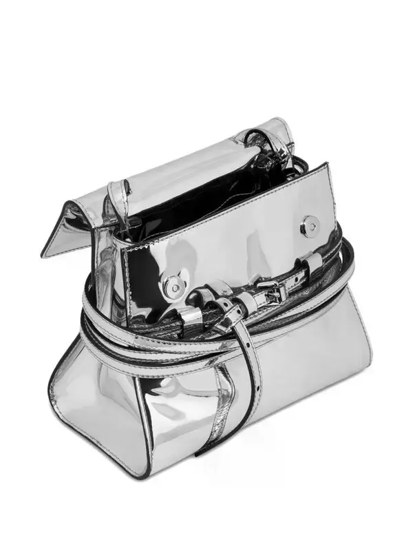 Moschino Tote Bag With Belt Detail - Silver
