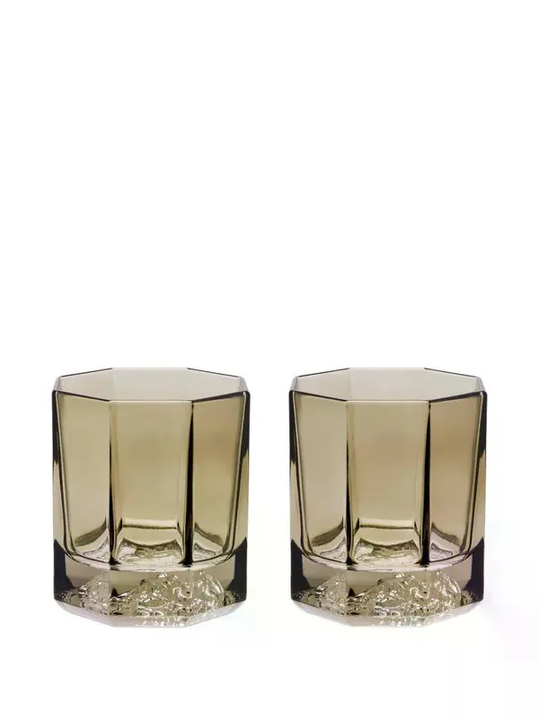 Versace Octagonal Crystal Glasses - Black