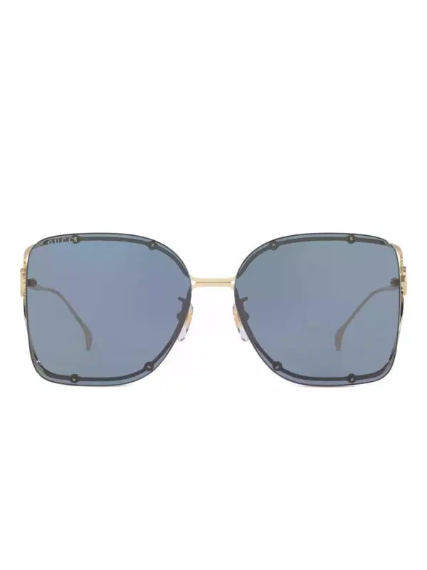 Gucci Square Frame Sunglasses - Gold