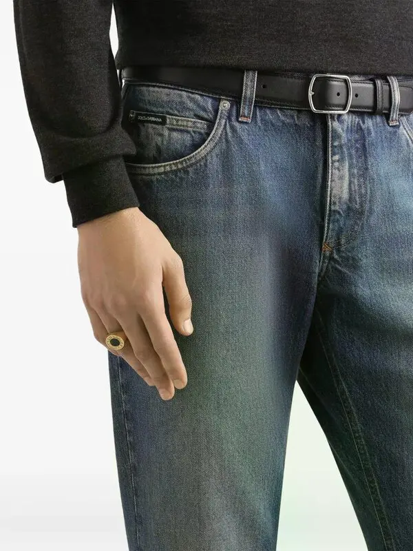 Dolce & Gabbana Regular Fit Cotton Jeans - Blue